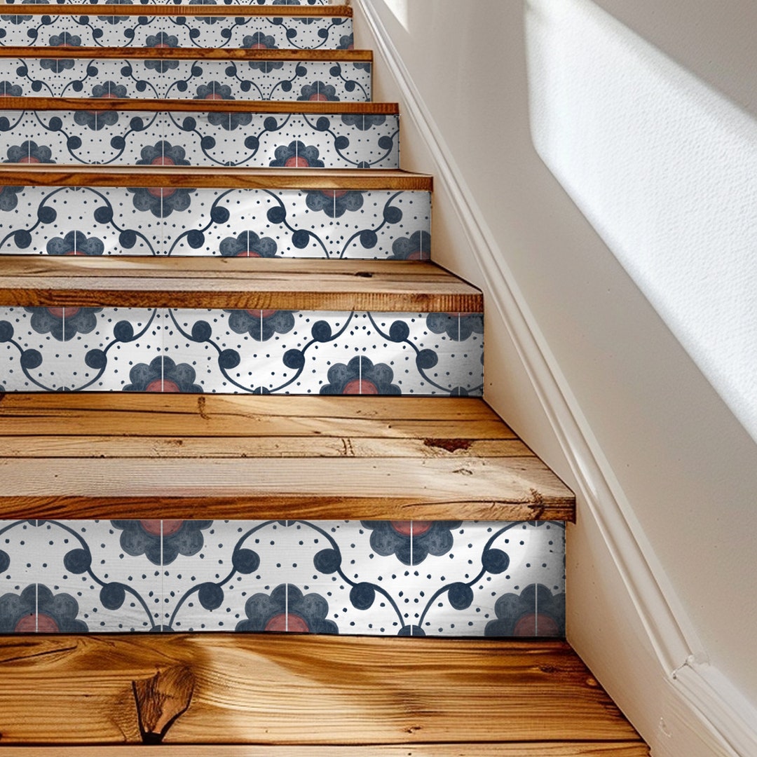 Stair Riser Stickers - Removable Stair Riser Tile Decals - Skylark Pack ...