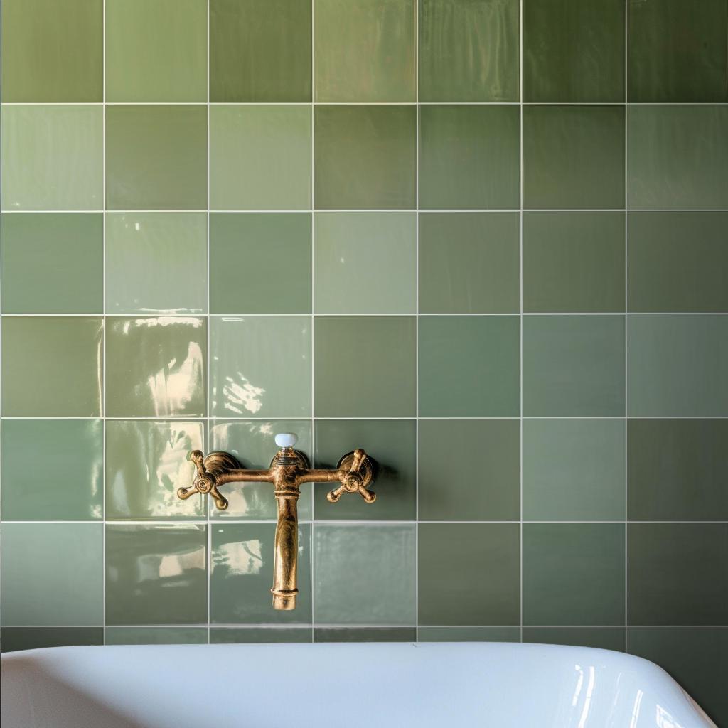 Quadrostyle Mediterranean Leaf Green Zellige Tile Stickers – Glossy ...