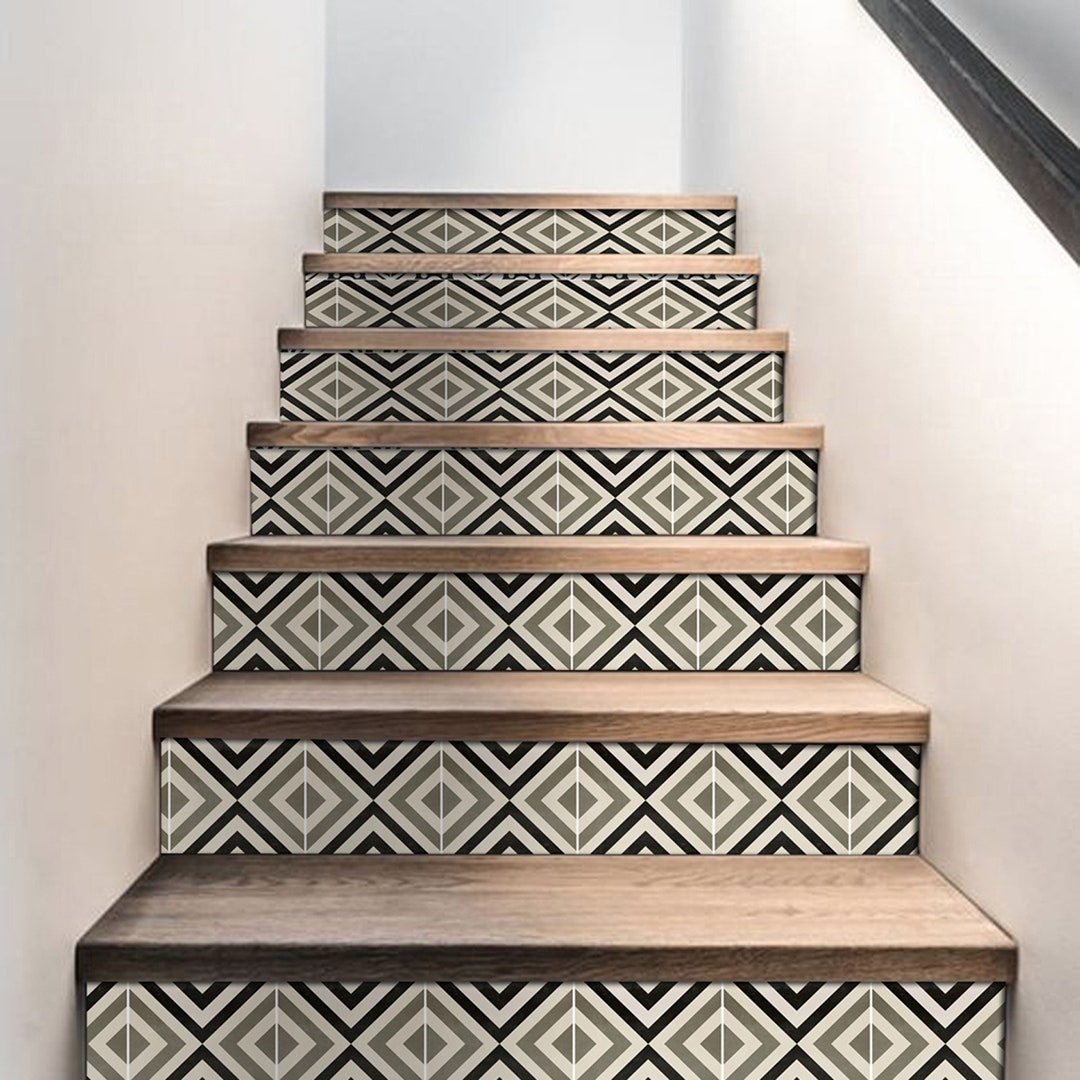 Stair Riser Stickers - Removable Stair Riser Vinyl Decals - Dante Pack ...