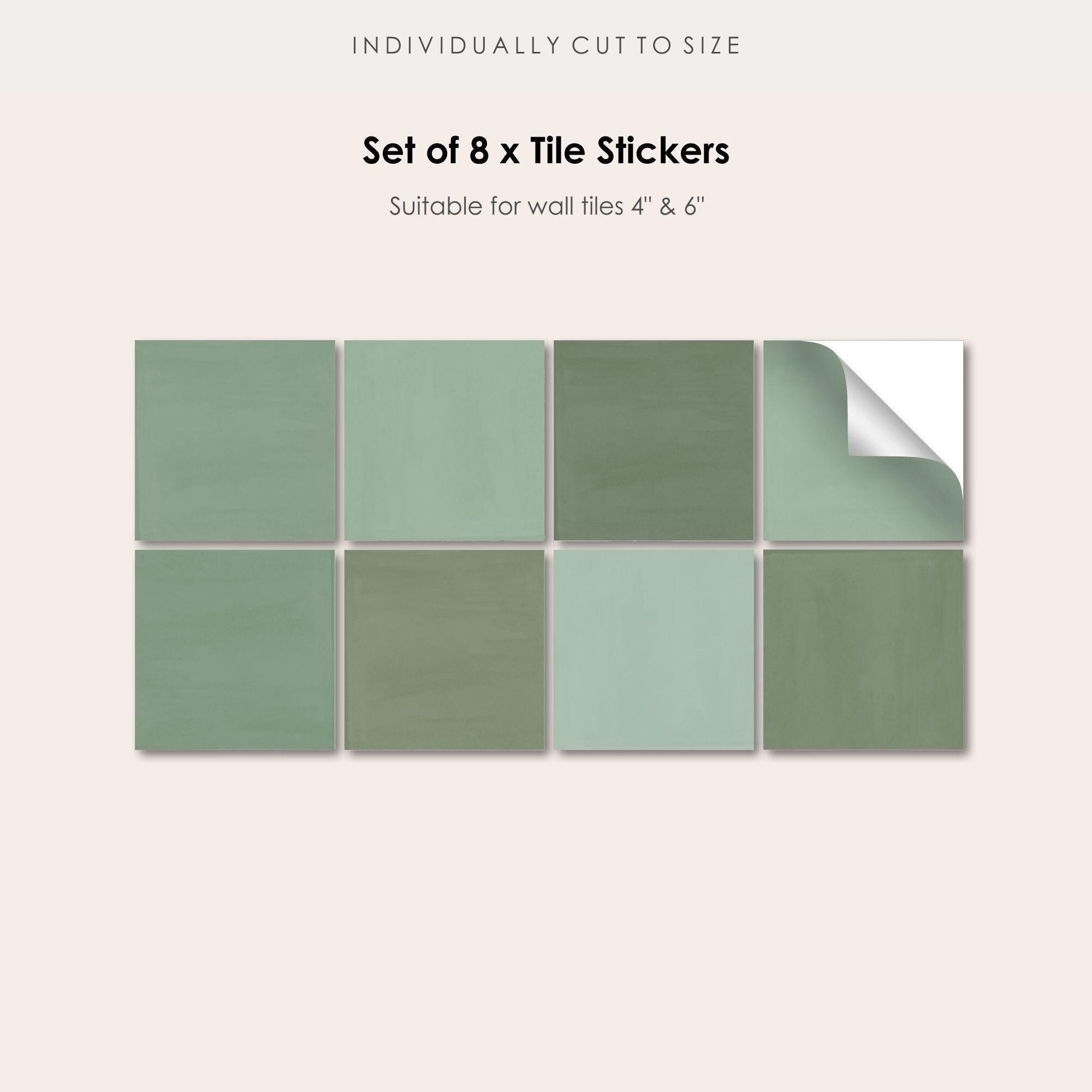 Quadrostyle Mediterranean Leaf Green Zellige Tile Stickers – Glossy ...