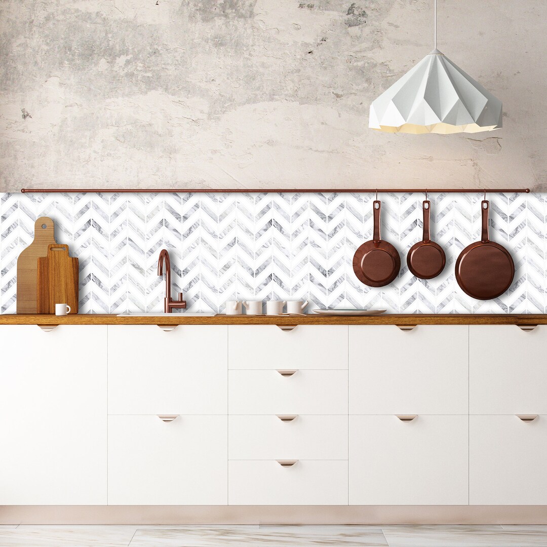 Quadrostyle Kitchen and Bathroom Splashback - Removable Vinyl Wallpaper ...