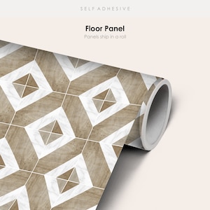 Quadrostyle Wood Grain Floor Tile Sticker Wood Pattern in Salon Vinyl ...