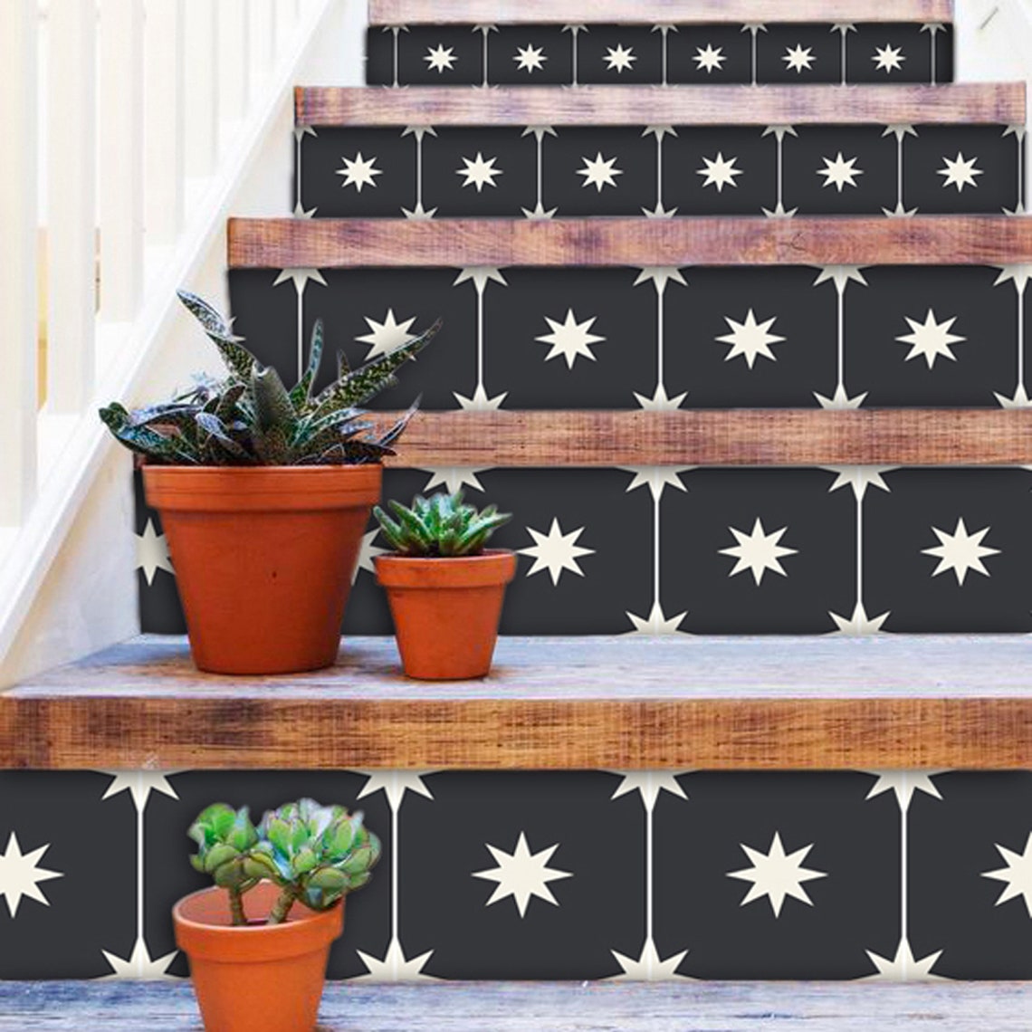 Stair Riser Stickers - Removable Stair Riser Tile Decals - Starry Night ...
