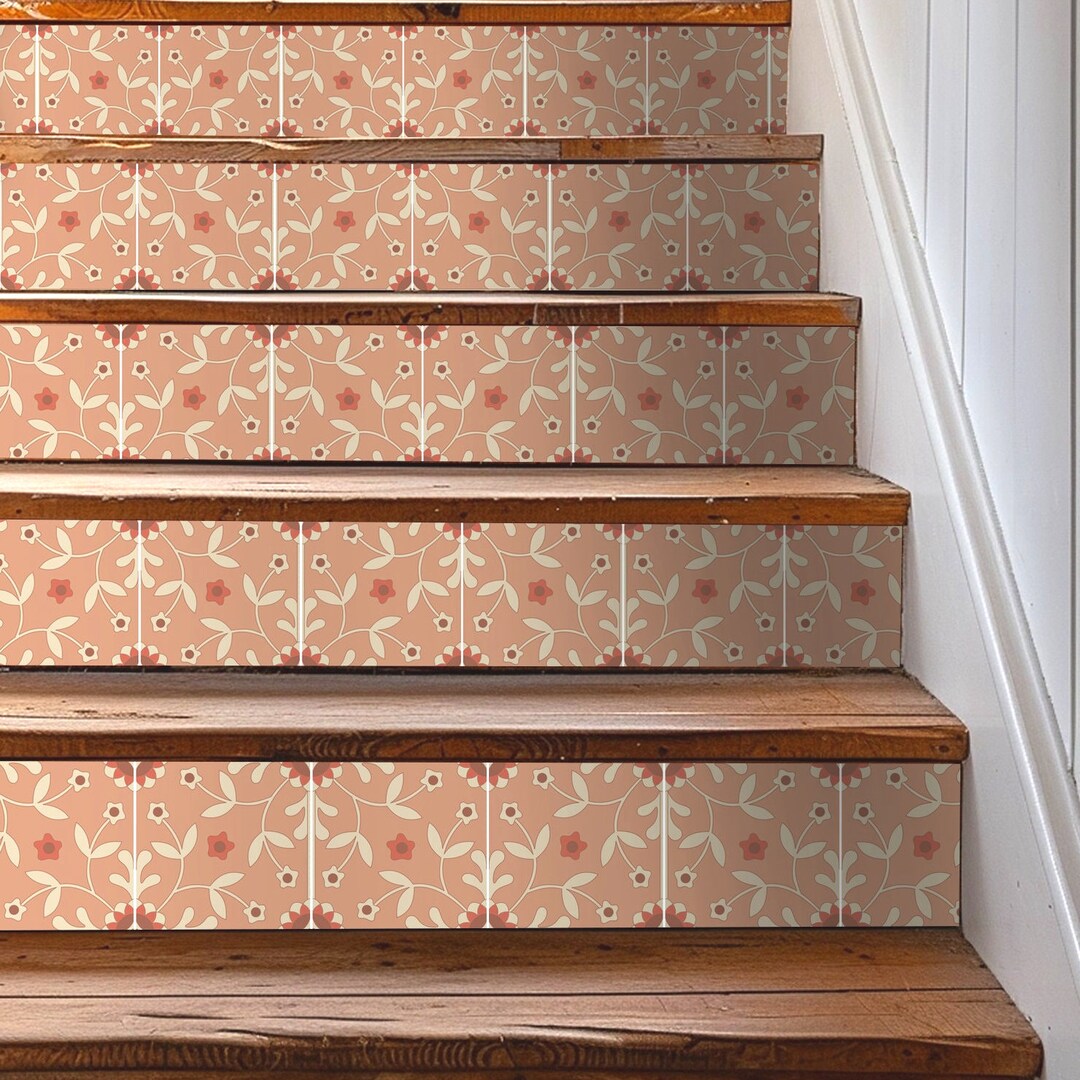 Stair Riser Stickers - Removable Stair Riser Tile Decals - Calypso Pack ...