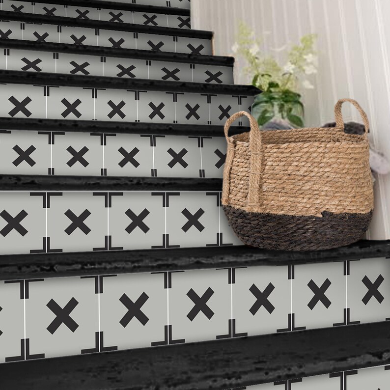 Stair Riser Stickers Removable Stair Riser Tile Decals - Etsy