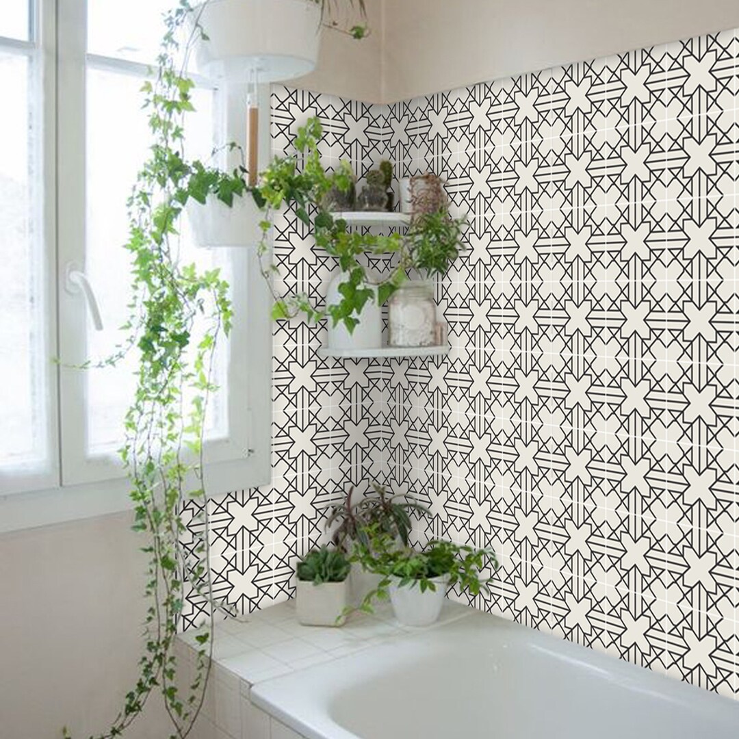 Quadrostyle Kitchen and Bathroom Splashback - Removable Vinyl Wallpaper ...
