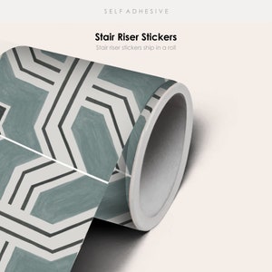 Stair Riser Stickers - Removable Stair Riser Tile Decals - Lattice in ...