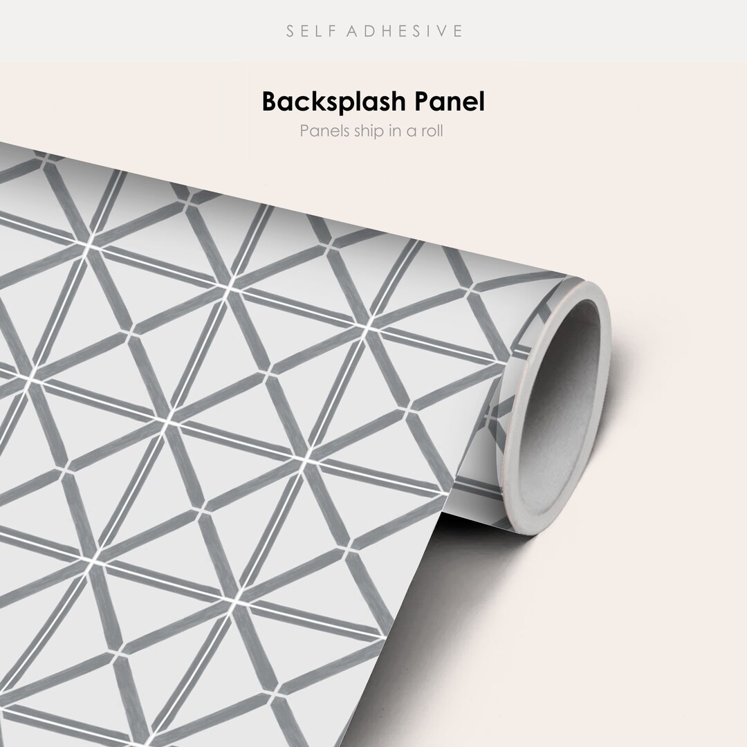 Kitchen and Bathroom Splashback Removable Vinyl Wallpaper Aix Peel ...