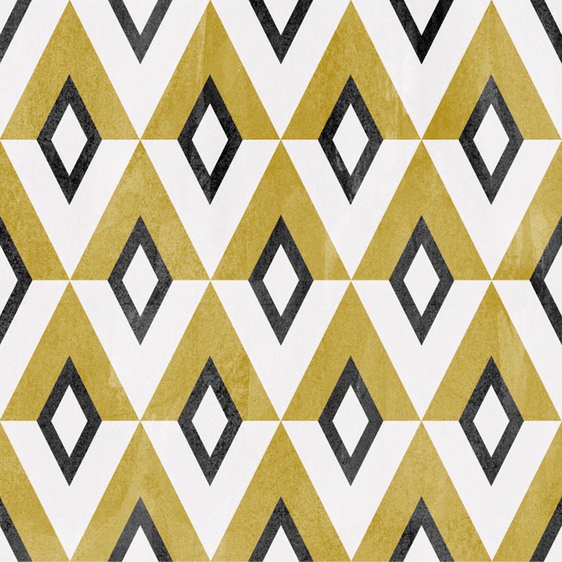 Geometric Diamond Wallpaper in Ochre Removable Vinyl Wallpaper - Etsy ...