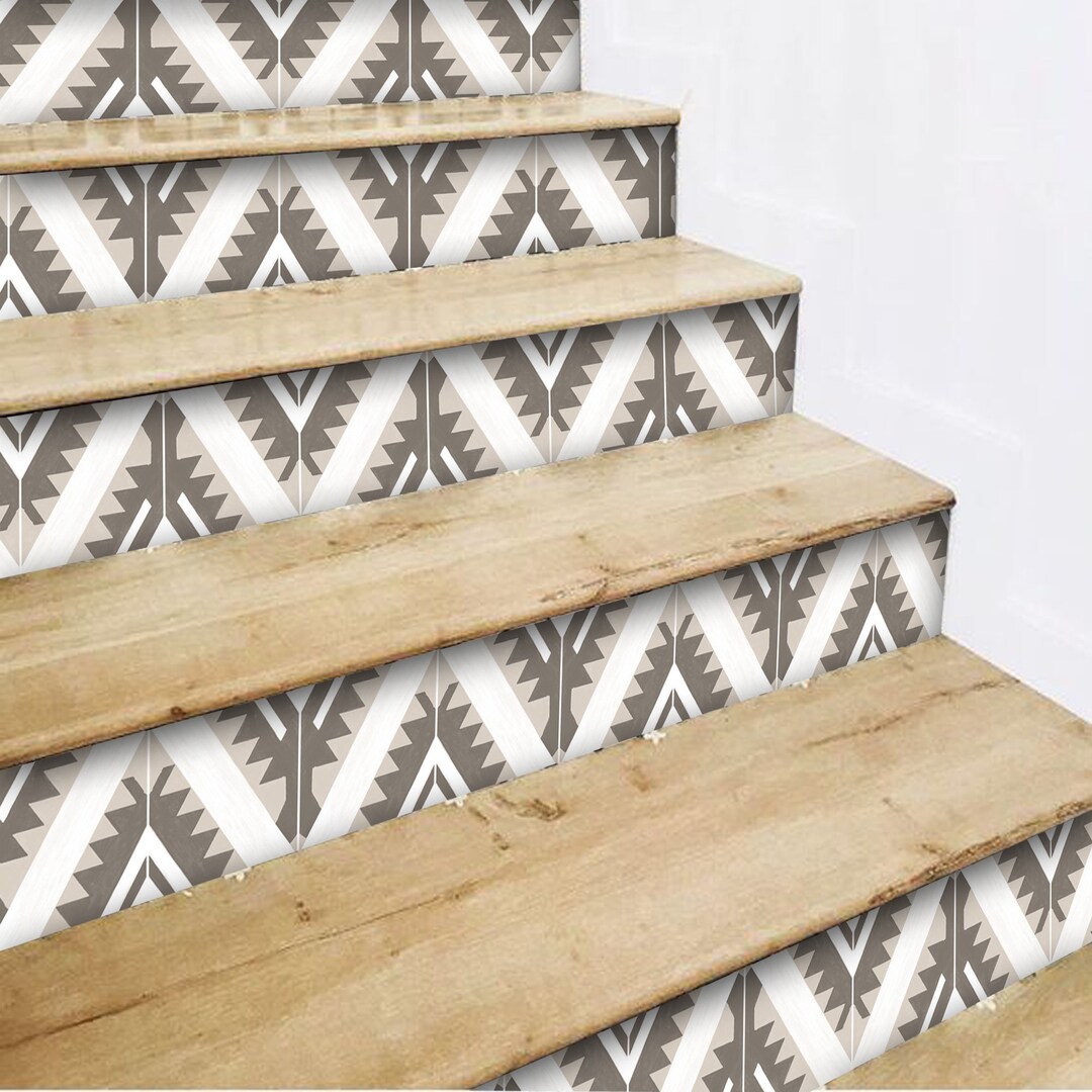 Quadrostyle Stair Riser Stickers - Removable Stair Riser Tile Decals ...