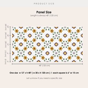 Quadrostyle Rustic Yellow Floral Kitchen Backsplash - Removable Vinyl ...