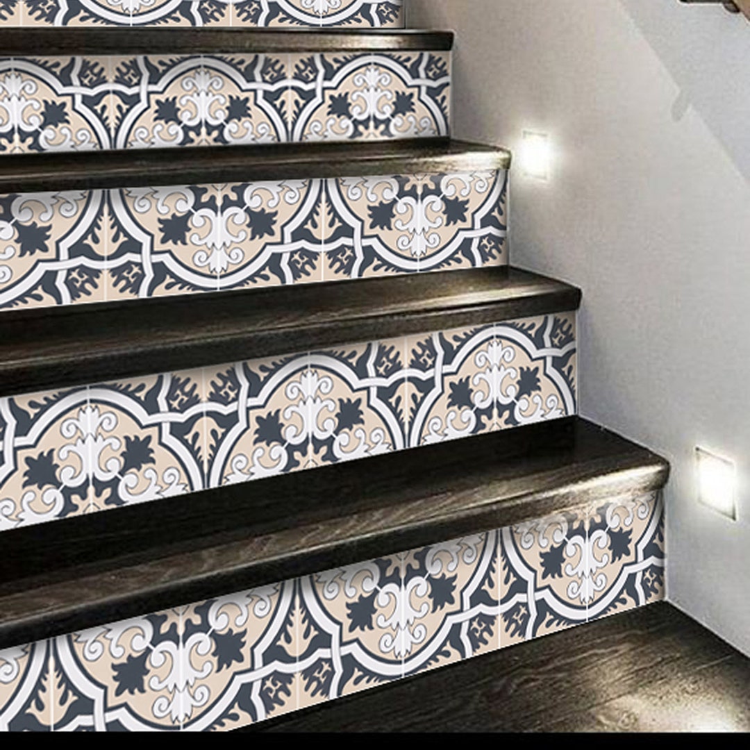 Quadrostyle Stair Riser Stickers - Removable Stair Riser Vinyl Decals ...