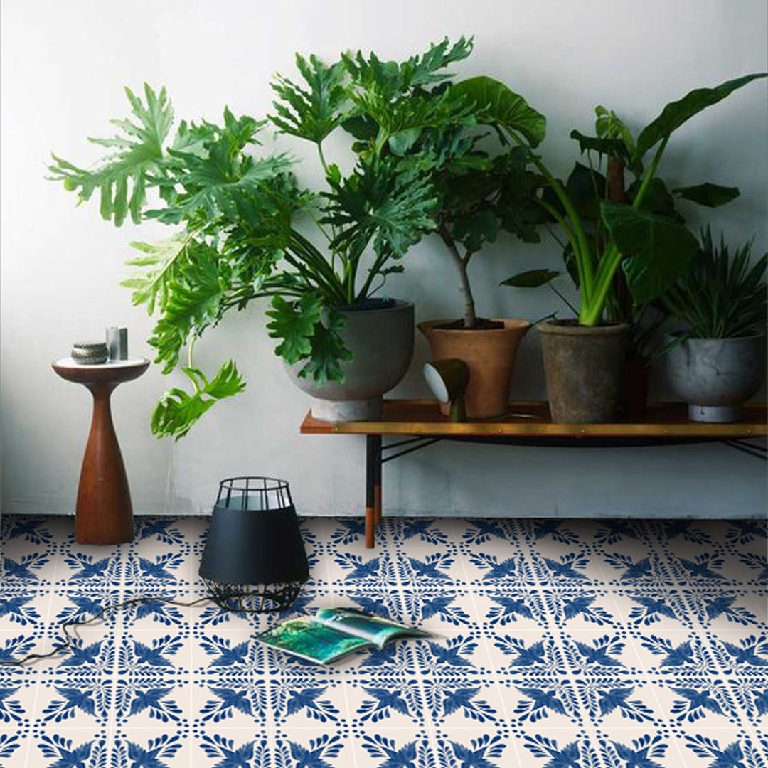Quadrostyle Talavera Mexican Talavera Floor Tile Decals for Kitchen ...