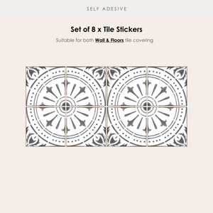 Tile Stickers - Tiles for Kitchen/bathroom Back Splash - Floor Decals ...