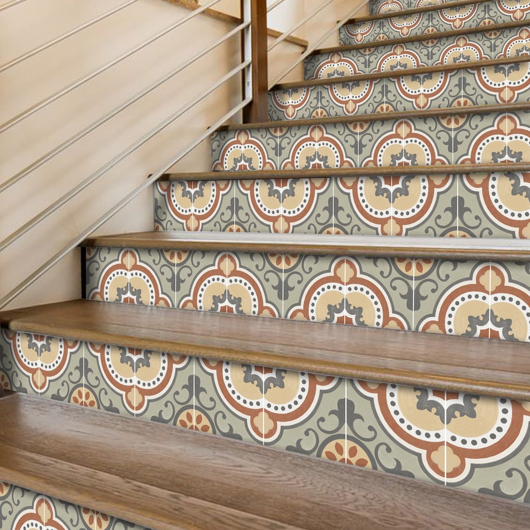 Stair Riser Stickers - Removable Stair Riser Tile Decals - Seville in ...