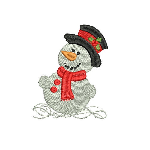 Snowman Machine Embroidery Design - Etsy