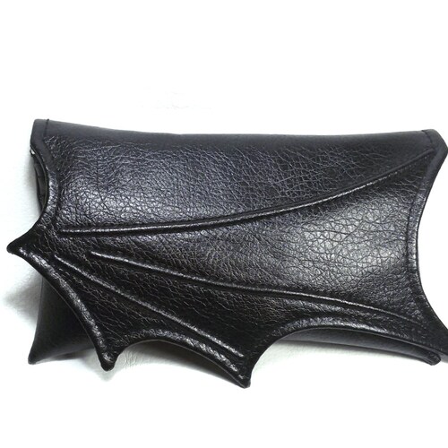 Small Bat Wing Bag Black Faux Leather Bat Wing Wallet Size - Etsy
