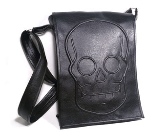 Leather skull bag | Etsy