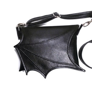Black Bat Wing Bag Small Crossbody Bag Black Purse Vegan - Etsy