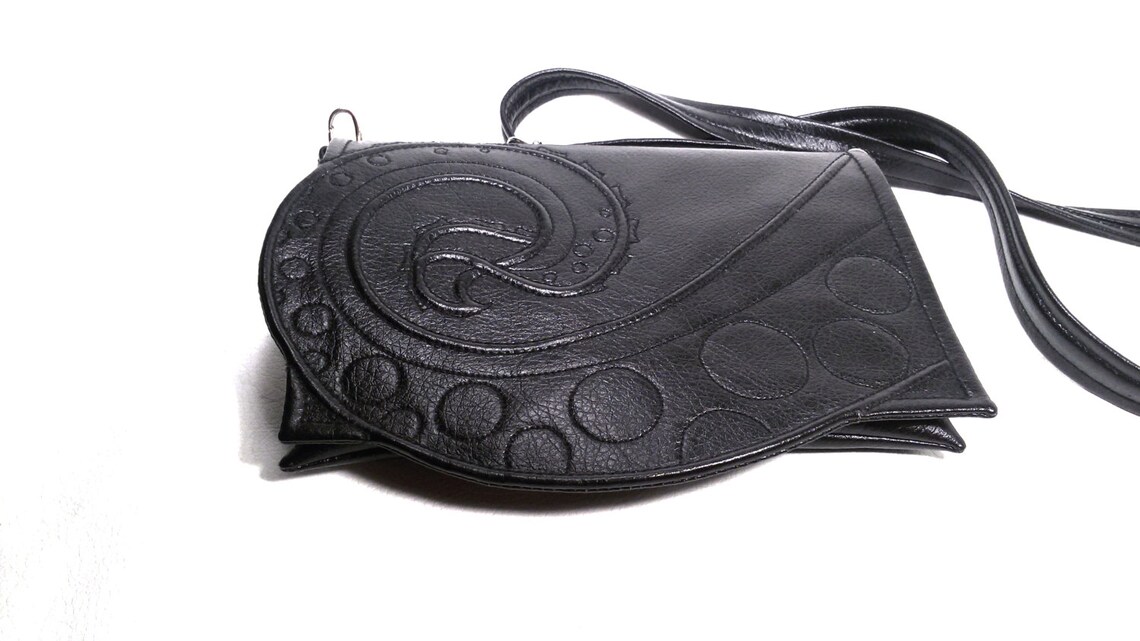 Tentacle Purse Black Faux Leather Octopus Bag Black Octopus - Etsy