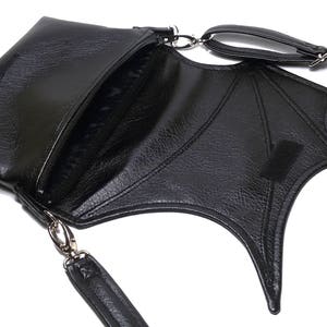 Black Bat Wing Bag, Small Crossbody Bag, Black Purse, Vegan Bag, Goth ...