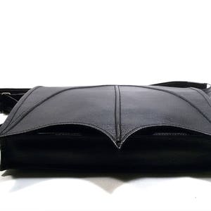 Black Faux Leather Bat Wing Bag, Gothic Shoulder Bat Wing Bag ...