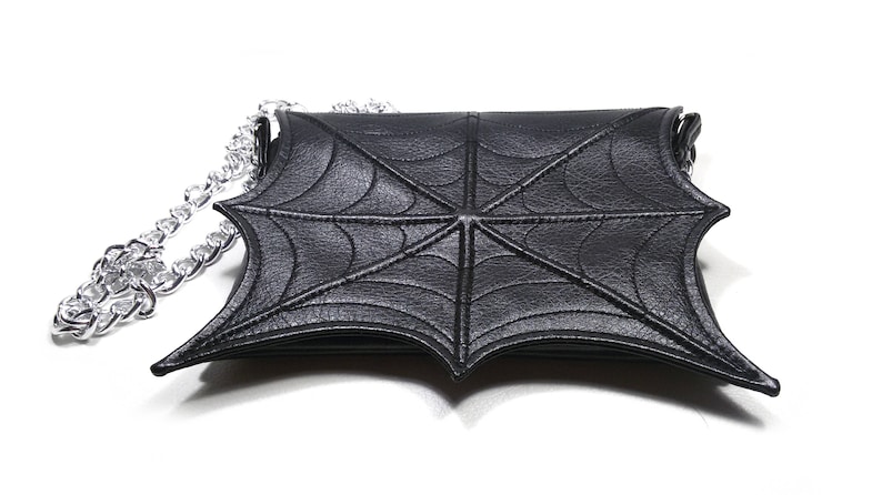 Spider Web Bag Chain Strap Bag Black Bag Faux Leather - Etsy