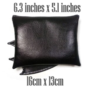 Makeup Cosmetic Bag for Purse Dragon Wing, Faux Leather Make up Bag ...