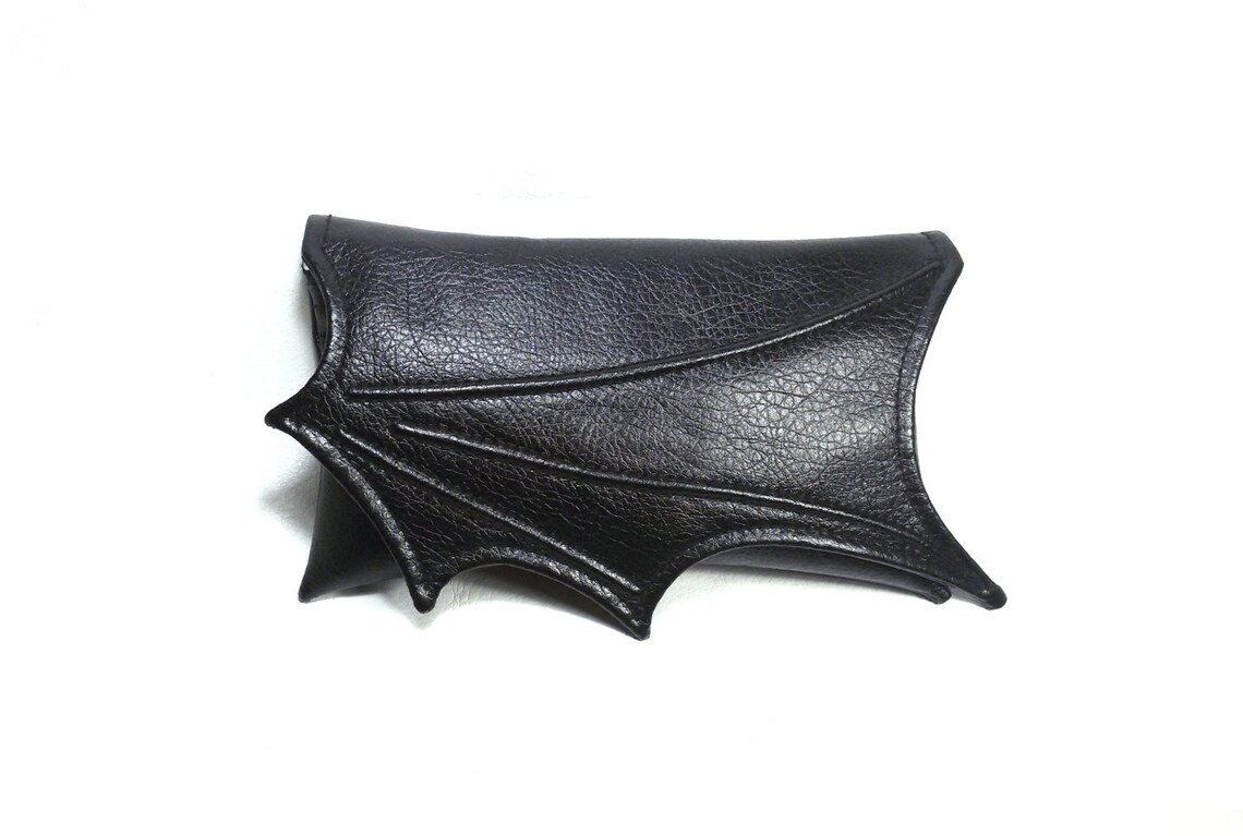 Small Bat Wing Bag Black Faux Leather Bat Wing Wallet Size - Etsy