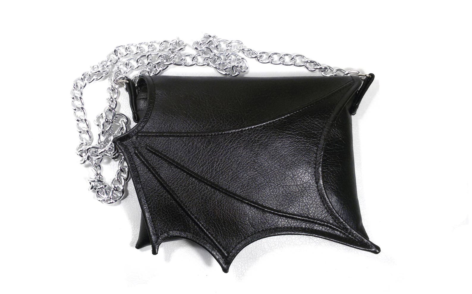 Black Wing Bag Everyday Bag Black Faux Leather Bat Wing | Etsy