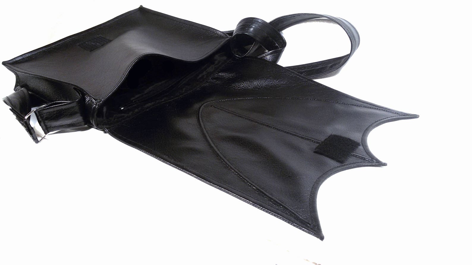 Black Faux Leather Bat Wing Bag Gothic Shoulder Bat Wing Bag - Etsy