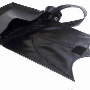 Black Faux Leather Bat Wing Bag, Gothic Shoulder Bat Wing Bag ...