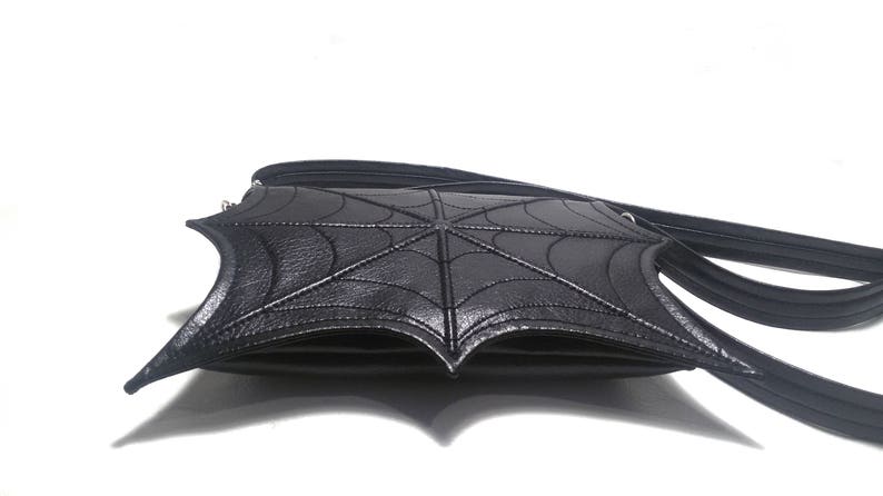 Spider Web Bag, Chain Strap Bag, Black Bag, Faux Leather, Spider Bag ...