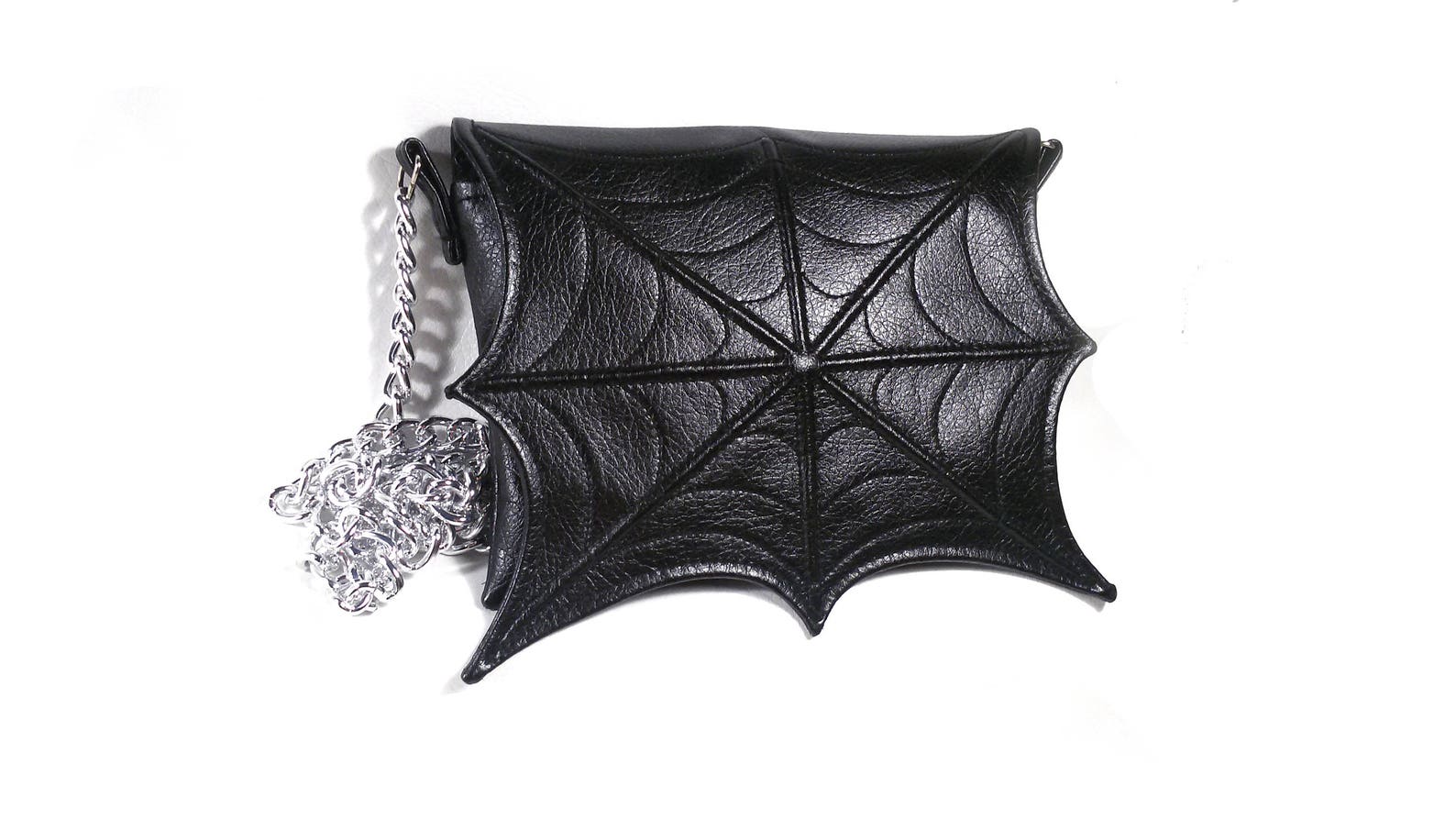 Spider Web Bag Chain Strap Bag Black Bag Faux Leather - Etsy