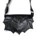 Black Faux Leather Bat Bag, Black Leatherette Bat Bag, Crossbody Bag ...