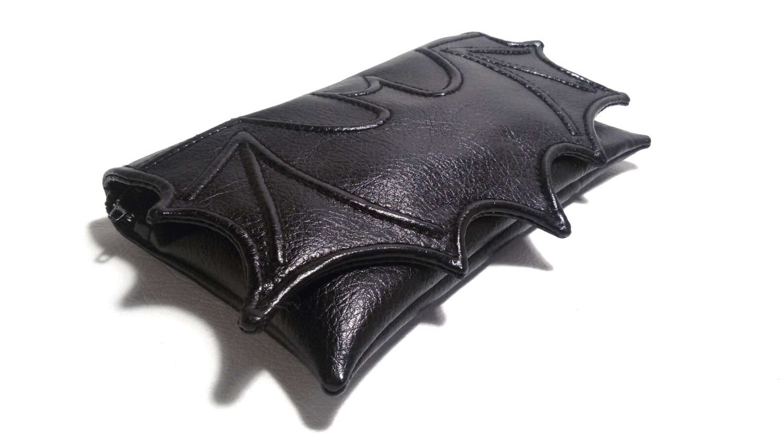Small Bat Bag, Goth Bag Bat Clutch, Black Faux Leather, Bat Wing Wallet ...
