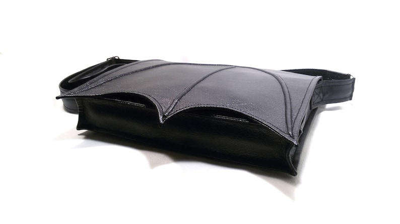 Black Faux leather bat wing bag Gothic shoulder bat wing bag | Etsy