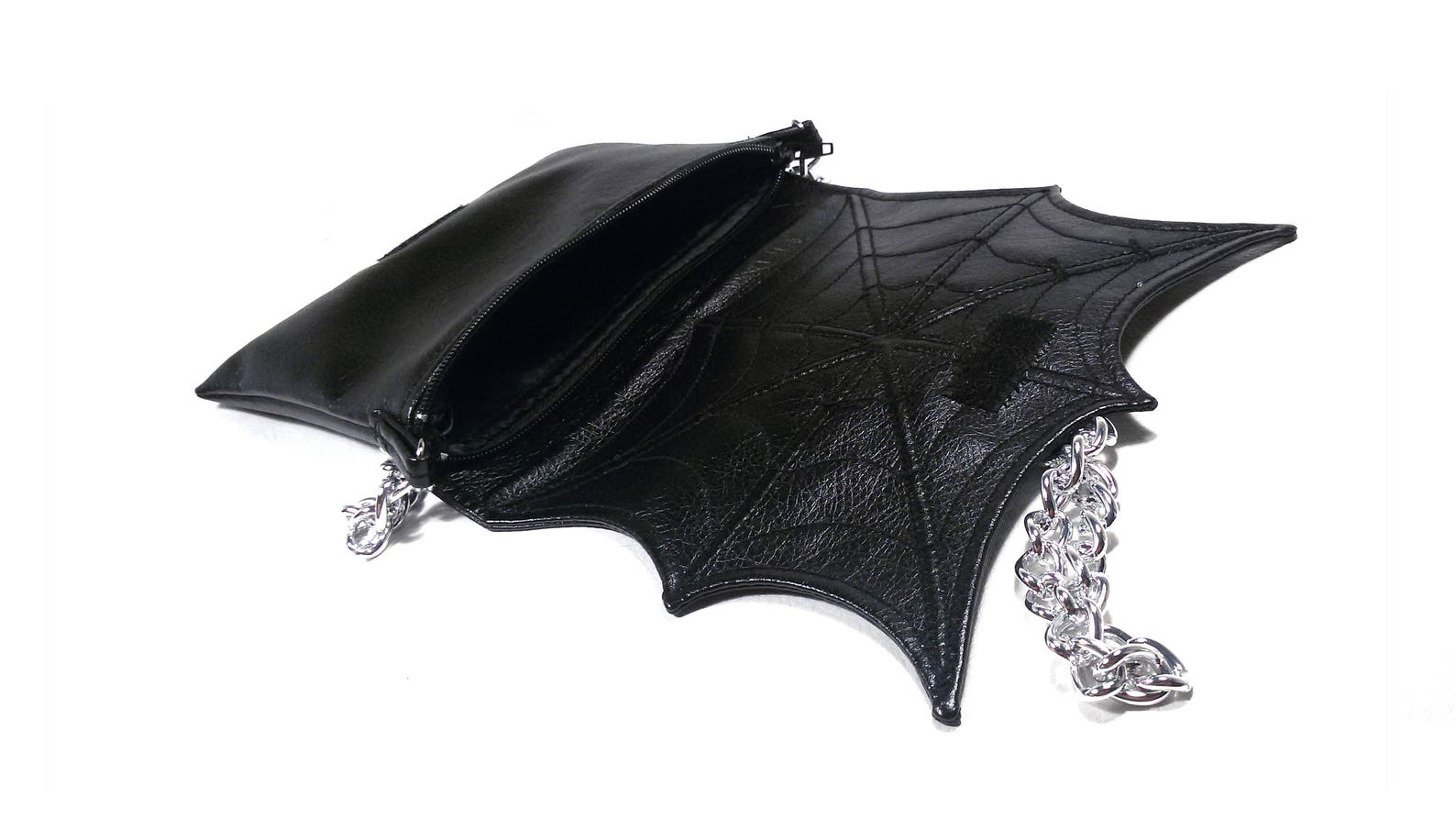 Spider Web Bag, Chain Strap Bag, Black Bag, Faux Leather, Spider Bag ...