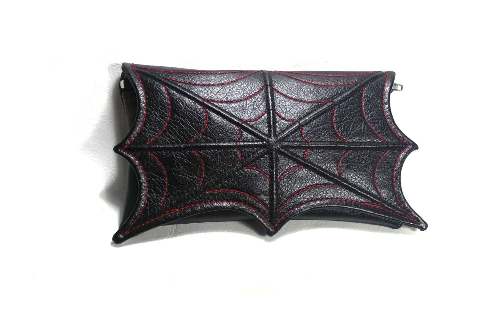 Black and Red Spider Web Bag Clutch Wallet Size Bag Pencil | Etsy