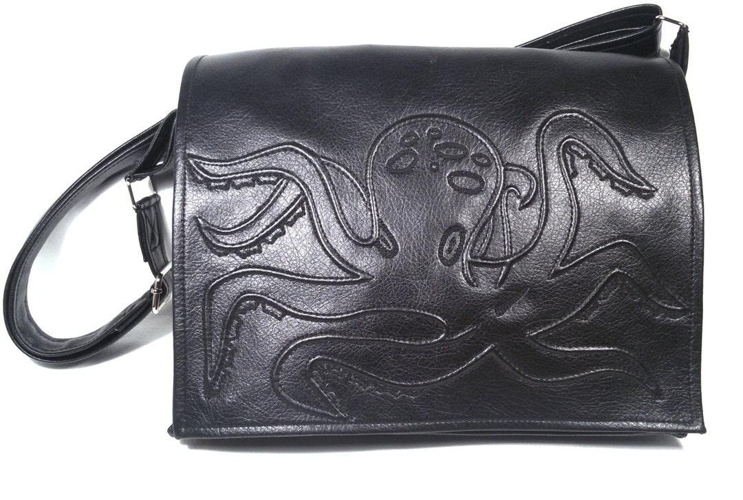 Octopus Tentacle, Black Octopus Bag, Tentacle Bag, Faux Leather ...