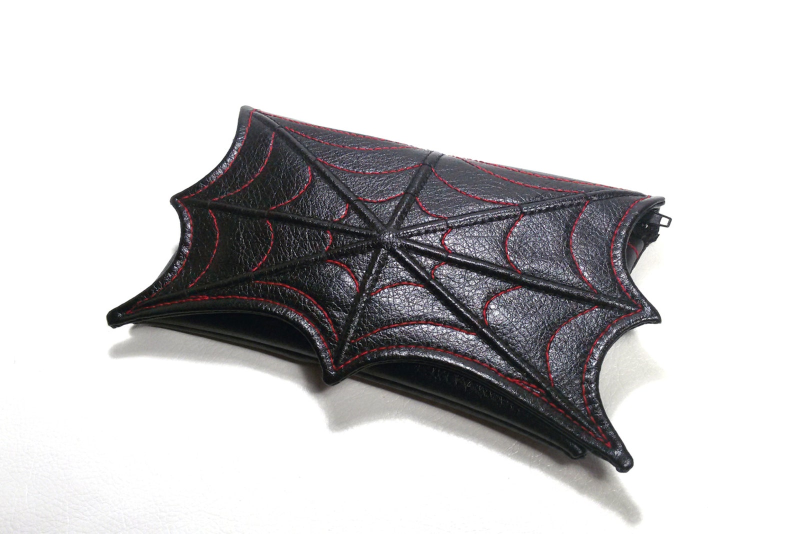 Black and Red Spider Web Bag Clutch Wallet Size Bag Pencil | Etsy