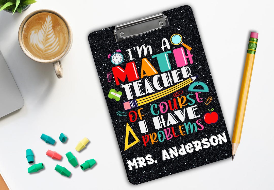 Personalized Math Teacher Clipboard: Back to School Gift - Etsy