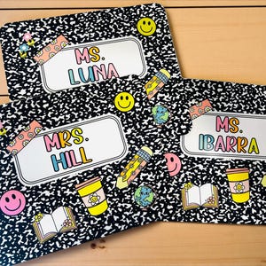 Personalized Teacher Mouse Pad: Composition Notebook Design - Etsy