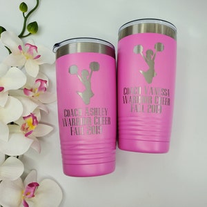 Cheerleader Gift, Cheerleading Coach Gift, Coffee Tumbler, Travel ...