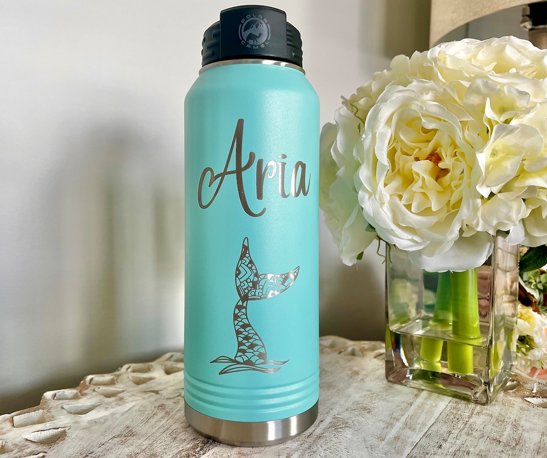 Mermaid Water Bottle, Mermaid, Water Bottle, Stainless Steel Insulated ...