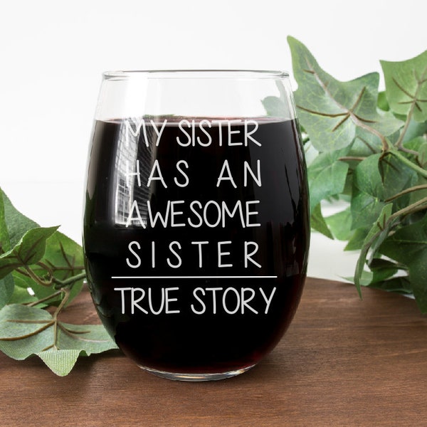 Sister Wine Glass - Etsy