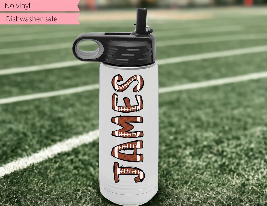 Personalized Football Water Bottle, Sports Bottle, Custom Football ...