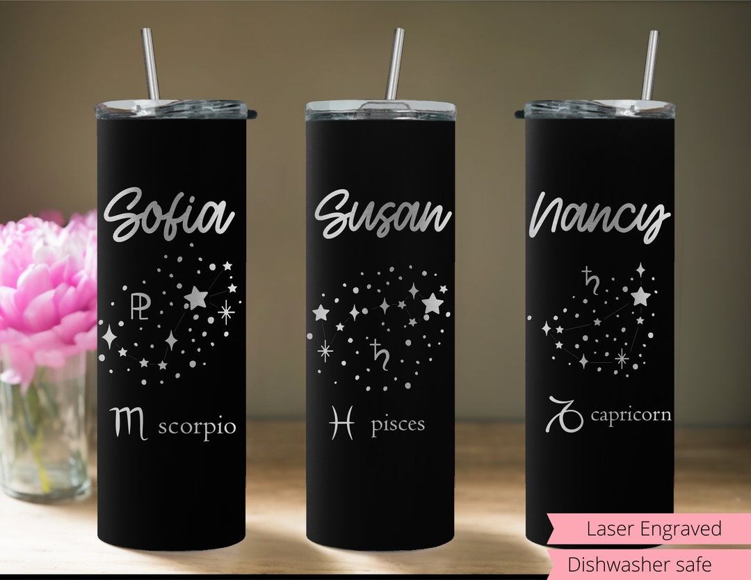 Zodiac Tumbler, Astrology Tumbler, Zodiac Symbol, Personalized ...
