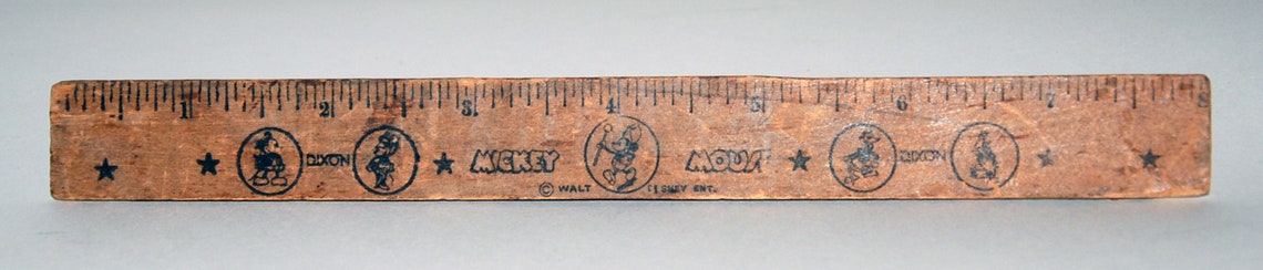 1930s Era Walt Disney Ent 8 Mickey Mouse Ruler by Dixon Free US ...