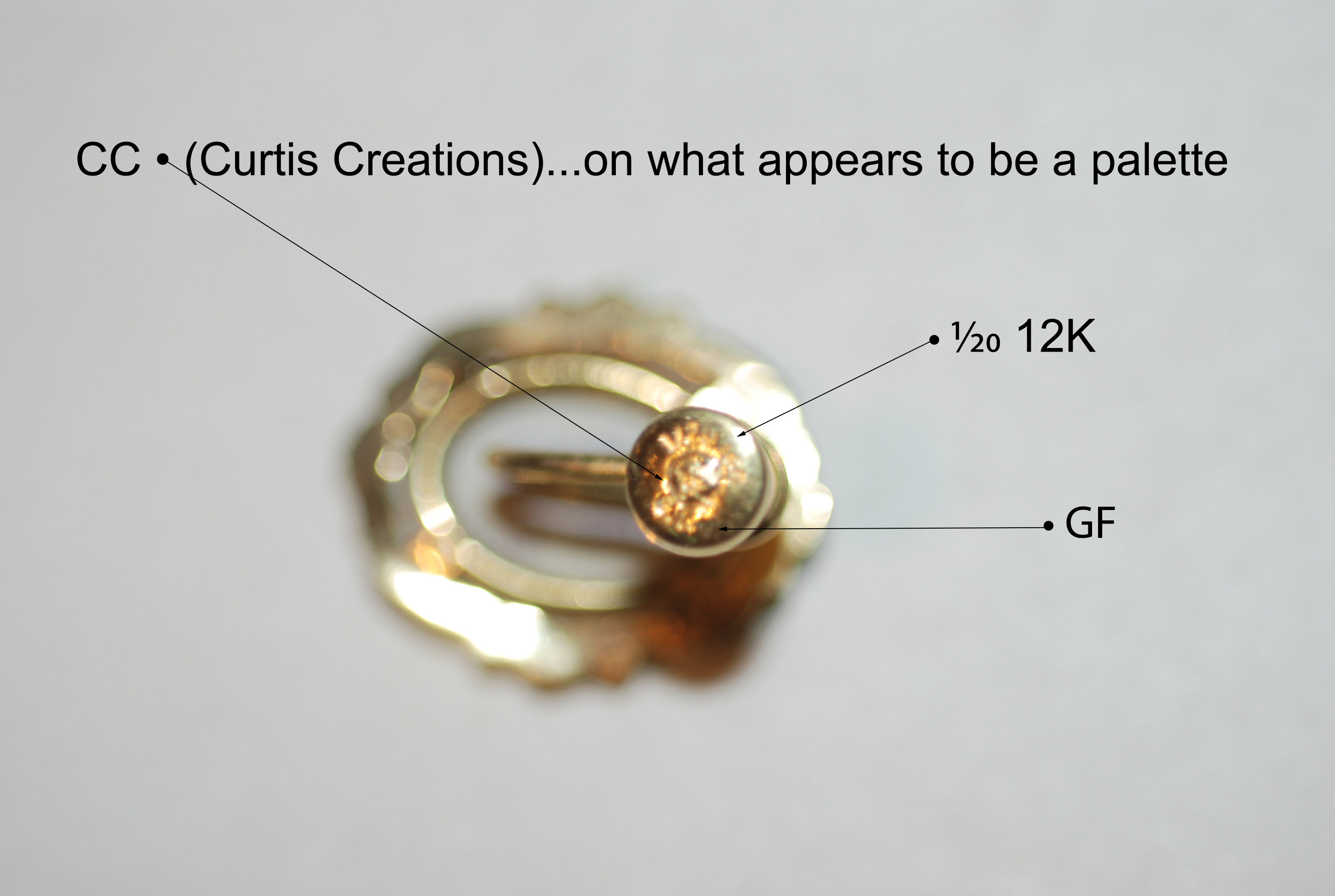 Vintage 1940s-'50s Era, Curtis Creations (uncas MFG), 1/20th 12k Gold ...